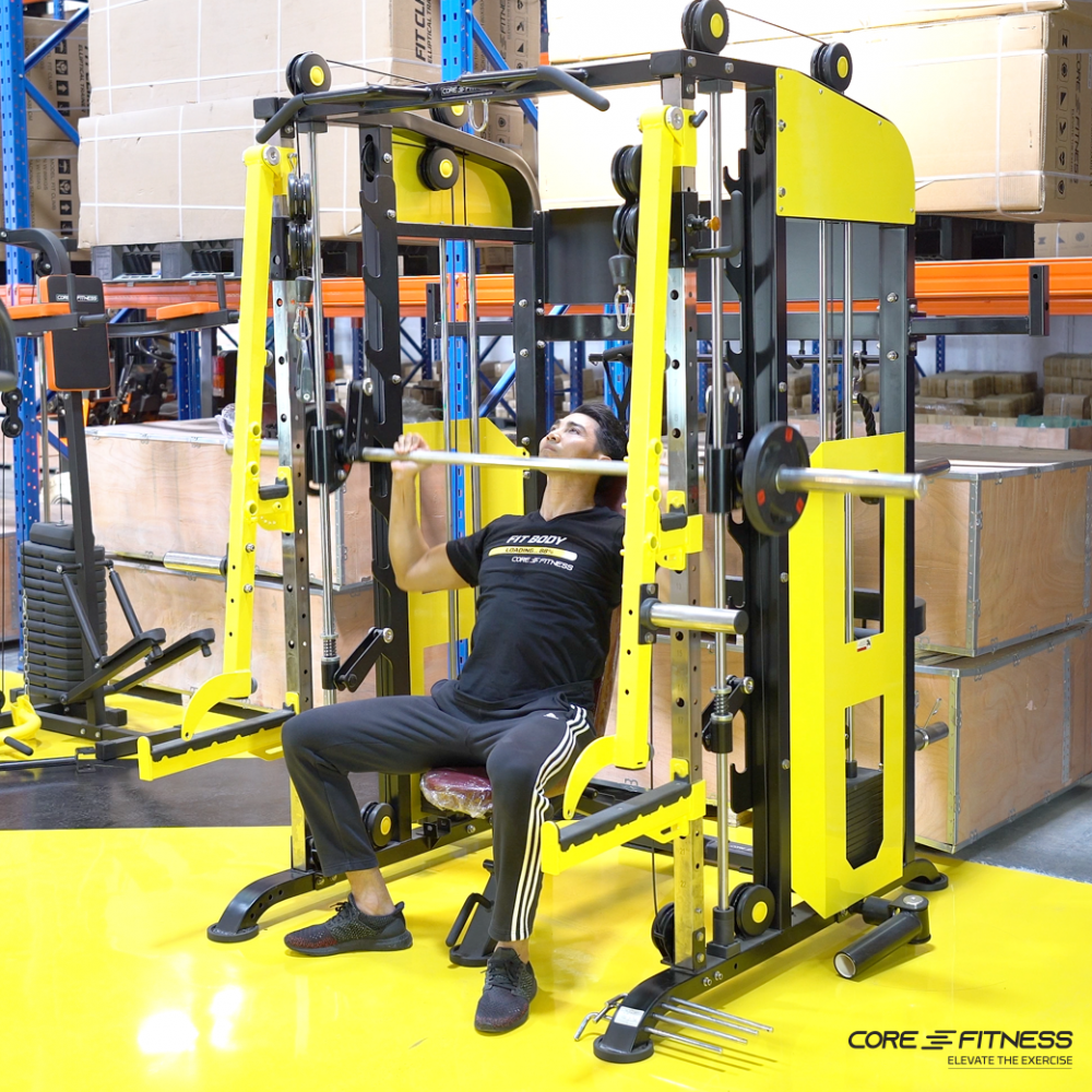 CORE-FITNESS - Smith Machine Flex-Muscle (TS114) - สมิชแม็กชีนระดับสูง ...